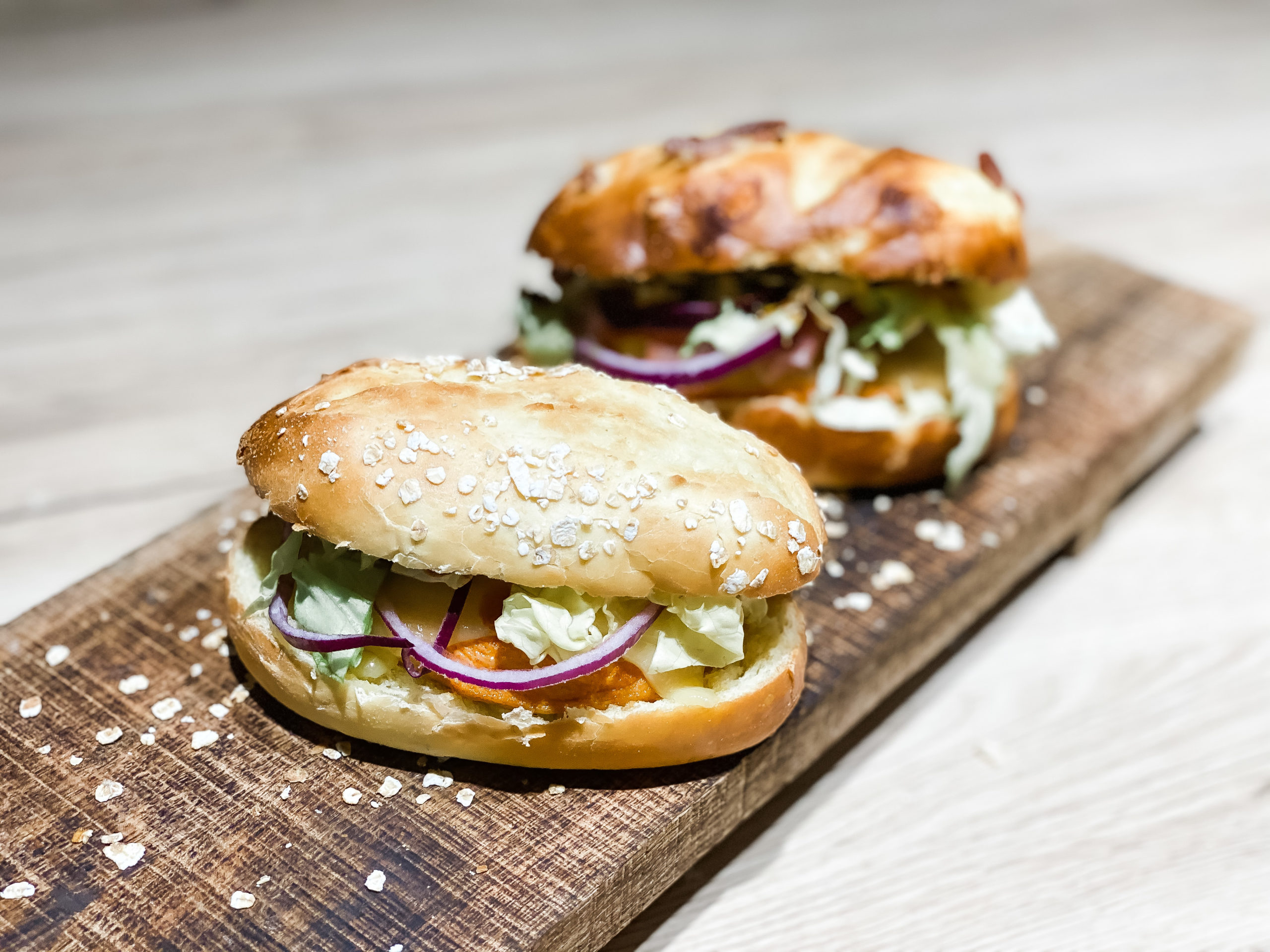 Burger poulet - laurafoodfamily.fr